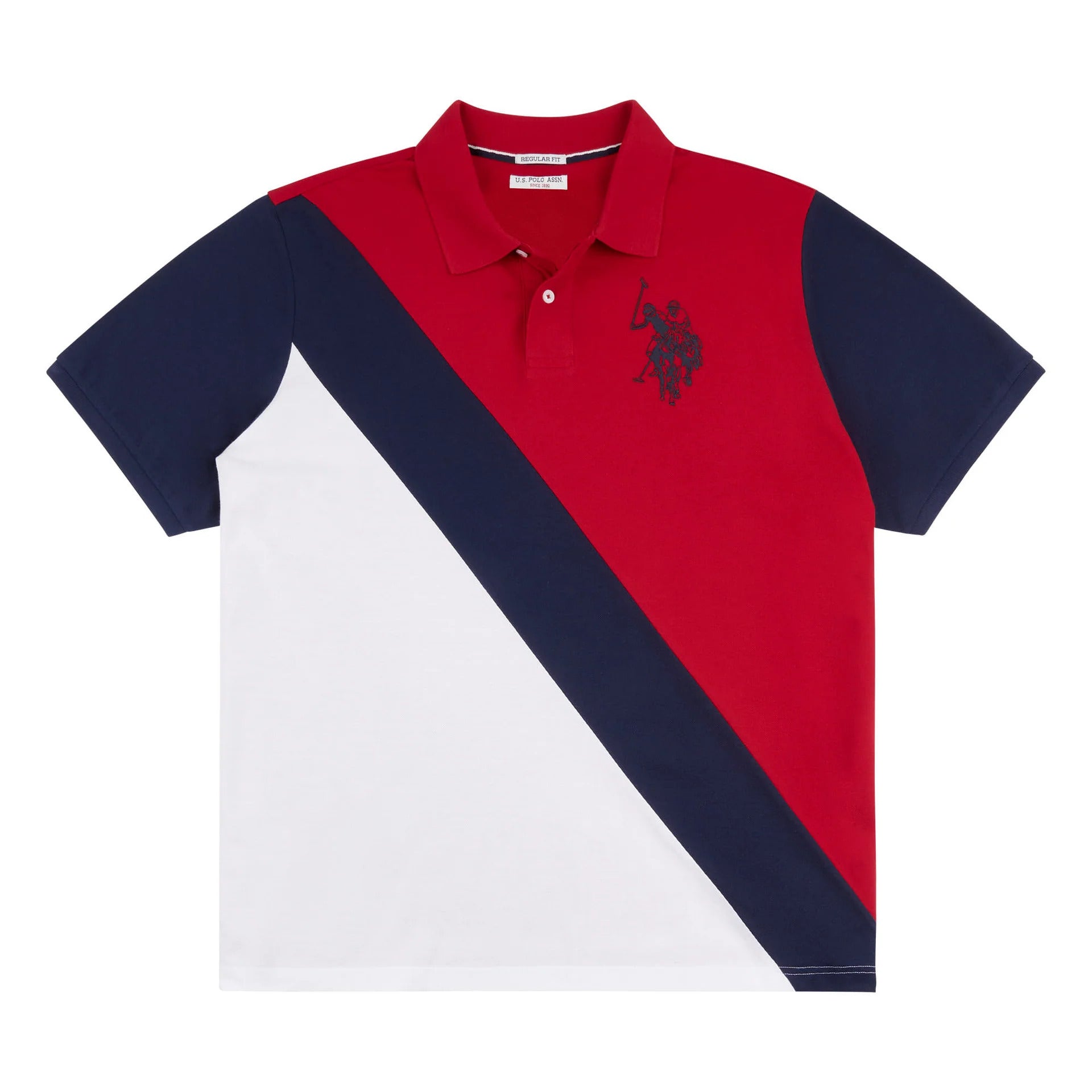 U.S Polo Angled Cut & Sew Polo Shirt