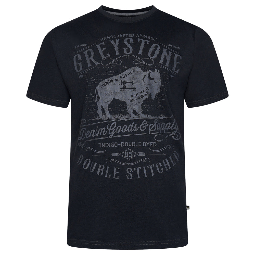 KAM Jeans Greystone Print T-shirt