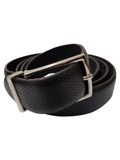 Carabou Bonded Leather Pin Dot Belt